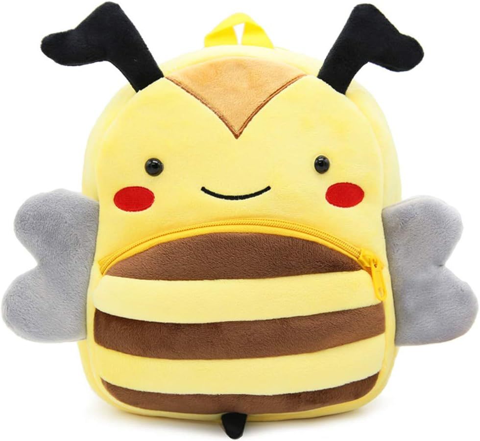 Toddler Backpack for Boys and Girls, Cute Soft Plush Bee Cartoon ...