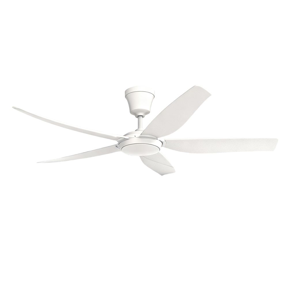 AUSMA 56 inch White Ceiling Fan With Lights and Remote Control-5-Blade ...