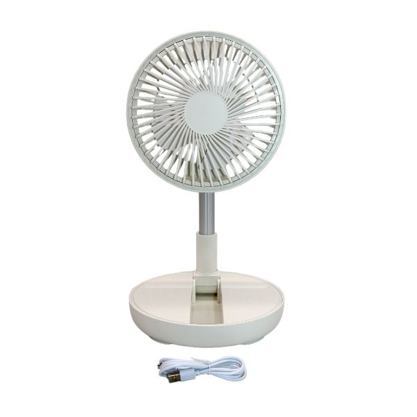 Height Adjustable Folding and Portable Floor Fan-4 Speed Mini USB Fan ...