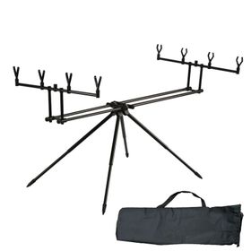 Fishing Rod Pod for 4 Rods Adjustable Carp - 120cm Rod Holder + Carry ...