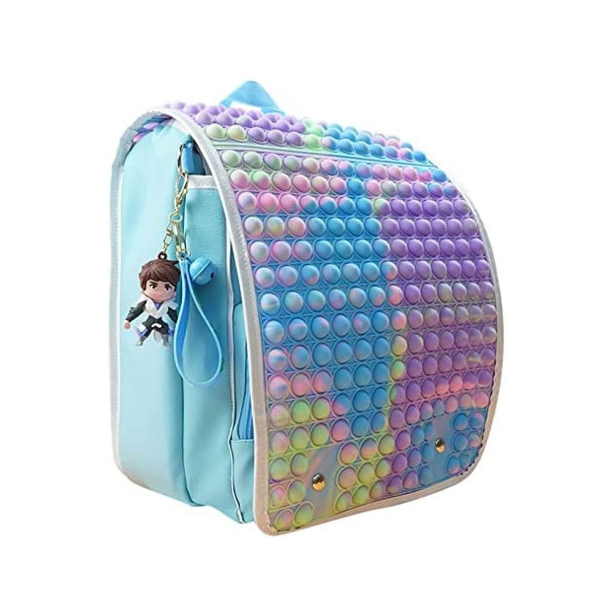 Fidget Pop-On-It School Backpack & POP IT Pencil Case Bubble Bundle ...