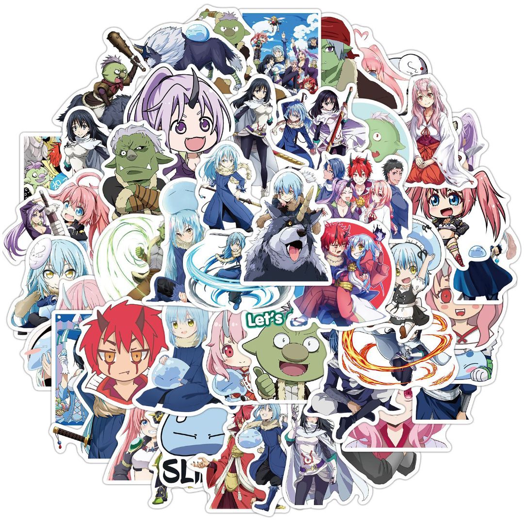 50 Piece High Quality Got Reincarnated As A Slime Vinyl Sticker Pack ...