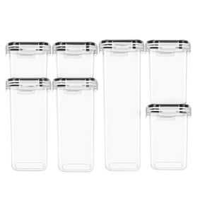 Pruchef – 7-Piece Kitchen Food Storage Container Set with Stickers ...