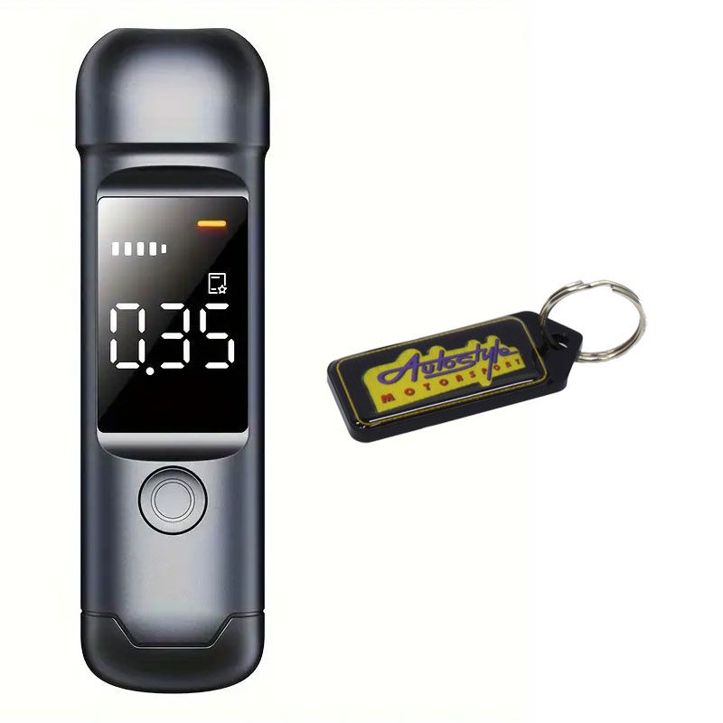 Alcohol Tester High-Accuracy Digital LCD Breathalyzer Analyzer & Key ...