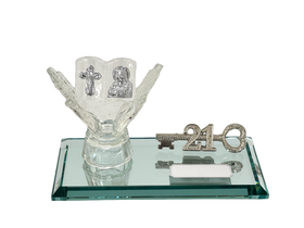 21st Key with Glass Praying Hands Religious Themeon Mirrorbase | Shop ...