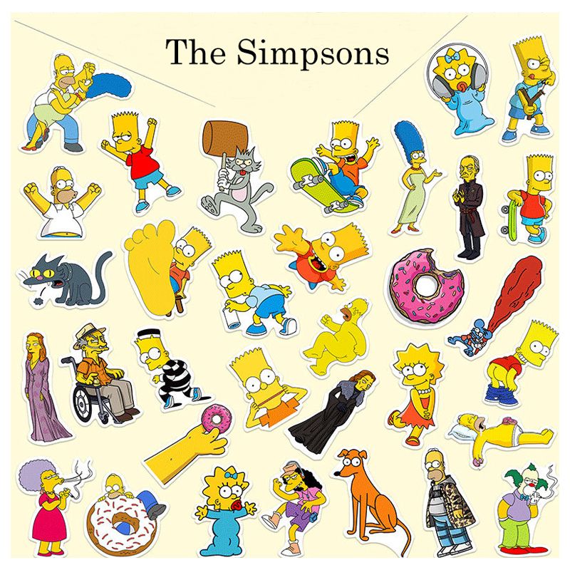 The Simpsons Stickers Pack Waterproof Vinyl Stickers Laptops ...