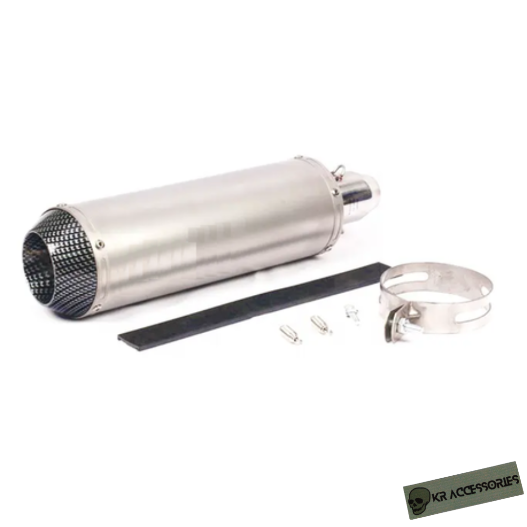 MC Custom Silver Motorcycle Exhaust #1 (51mm) | Shop Today. Get it ...
