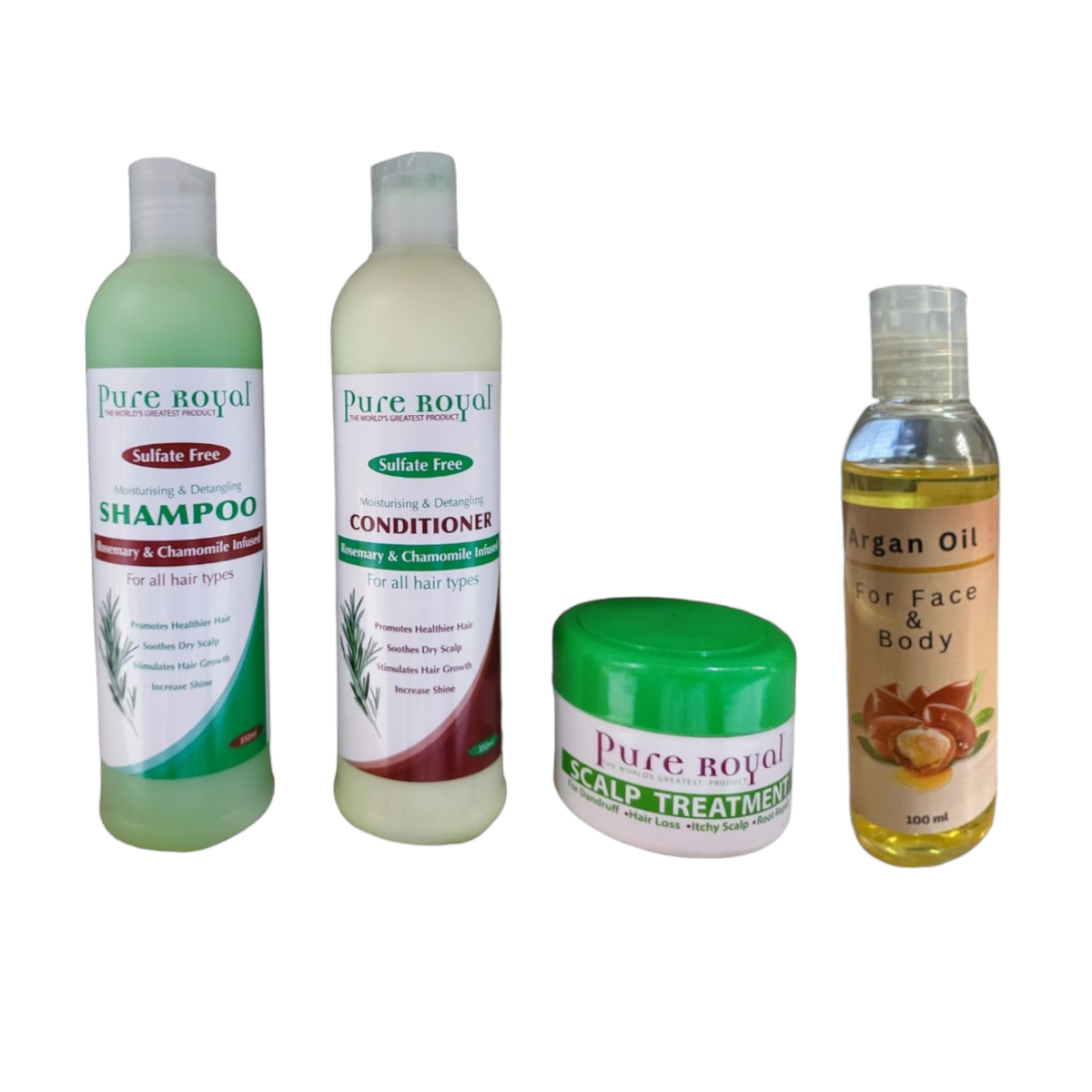 Pure Royal Shampoo & Conditioner, Scalp Treatment With Argan Oil | Shop ...