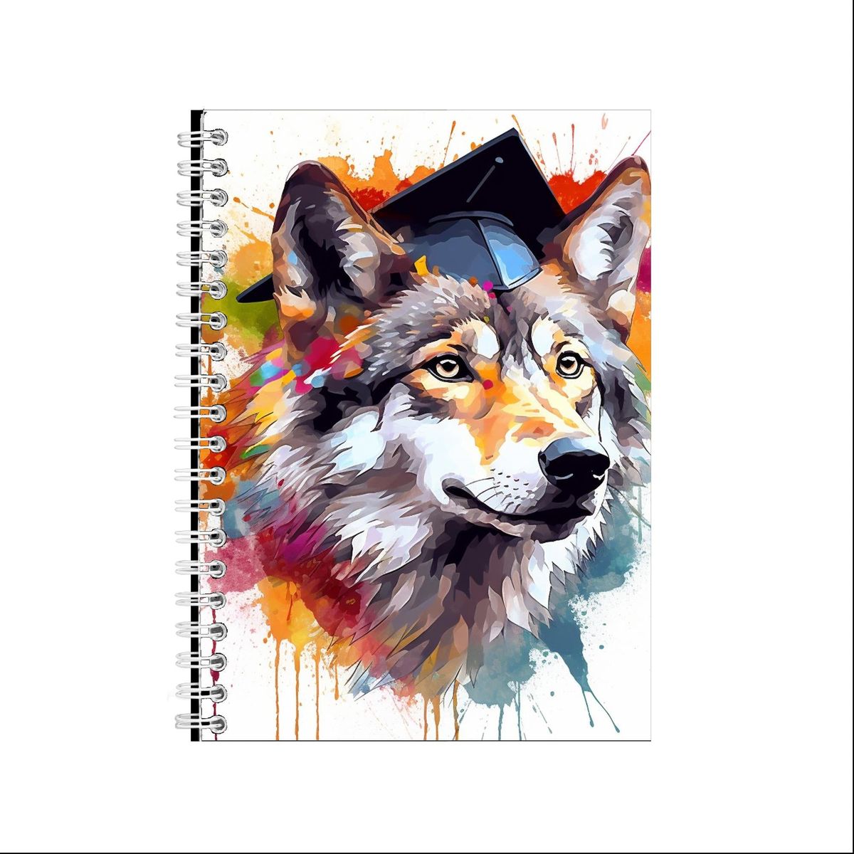 Graduation Wolf 1 A5 Spiral Notebook Pad | Shop Today. Get it Tomorrow ...