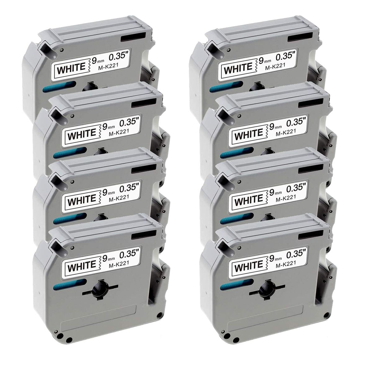 PUTY MK-221 / MK221 Compatible Brother Label Tape (9mm x 8m) X 8 | Shop Today. Get it Tomorrow ...