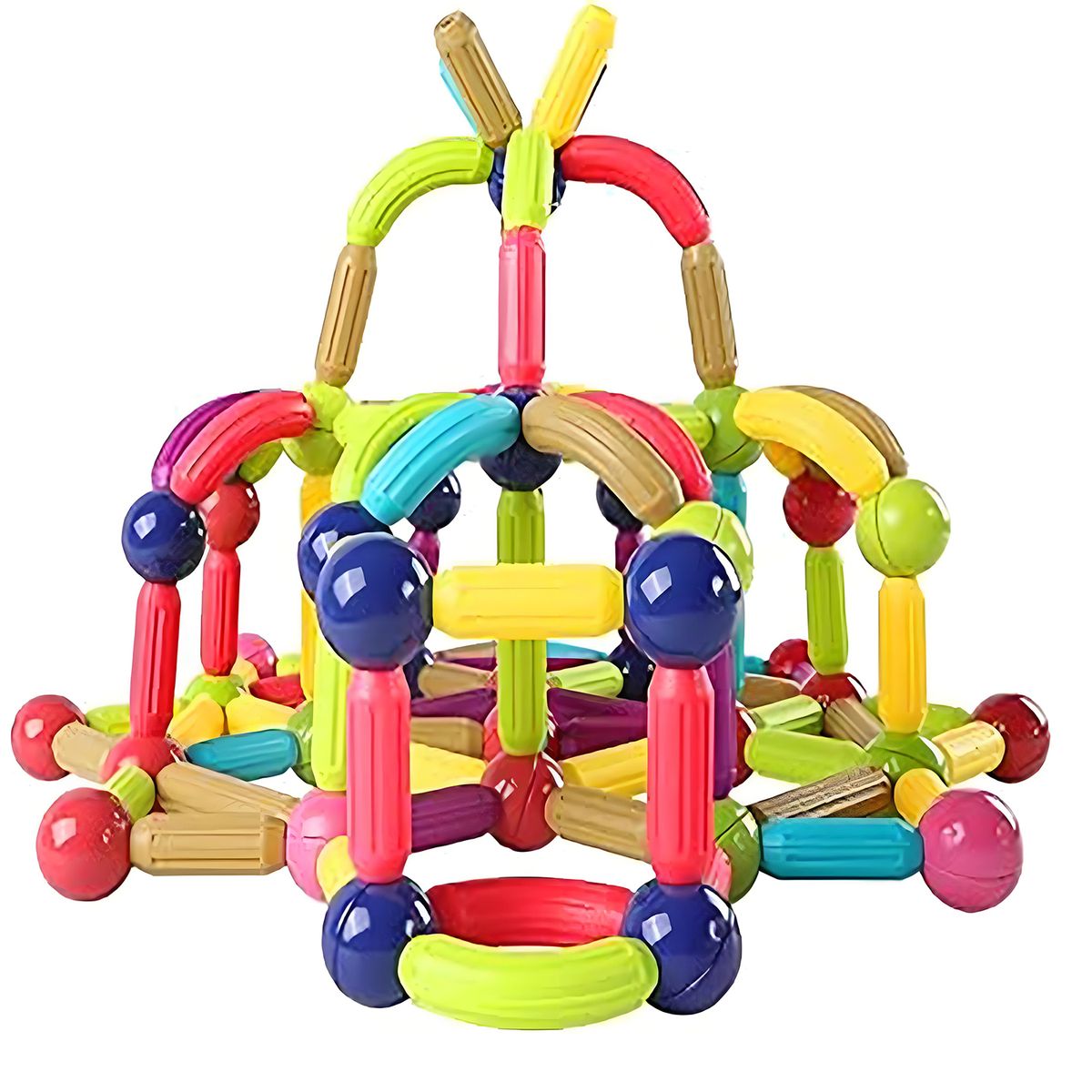 77Piece Magnetic Sticks and Balls Set,Magnet Building Set,Magnetic ...