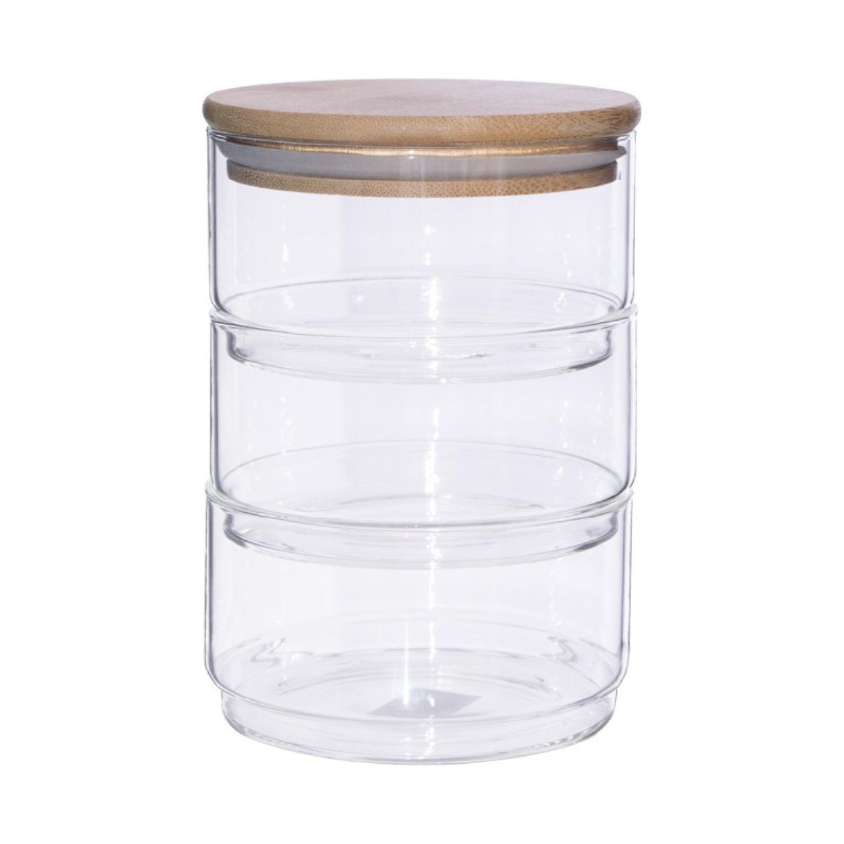 Stackable Glass Containers with Bamboo Lid | Shop Today. Get it ...