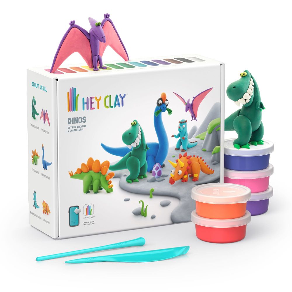 Hey Clay: Modelling Air-Dry Clay with Fun Interactive App - Dinos, 15 cans | Shop Today. Get it ...