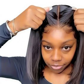 VSP 14inch Glueless Straight Wigs-Brazilian Hair 13x4 Lace Frontal Wig ...