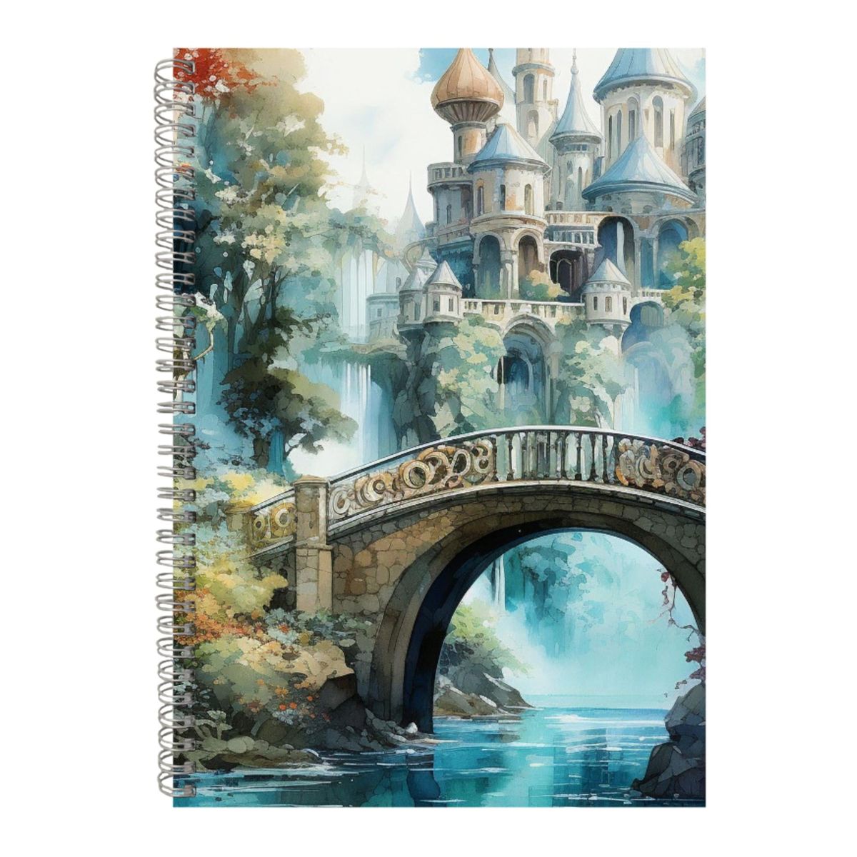 Lake A4 Notebook Spiral and Lined Trendy Enchanted Graphic Notepad Gift ...