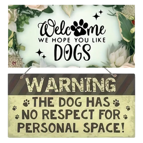 Dog Owners Wooden Wall Sign - Dual Pack - Dog Lovers Gift Bundle - WS5 ...
