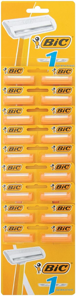 BIC 1 Sensitive Disposable Men's Razors - Hanging Card of 18 | Shop ...