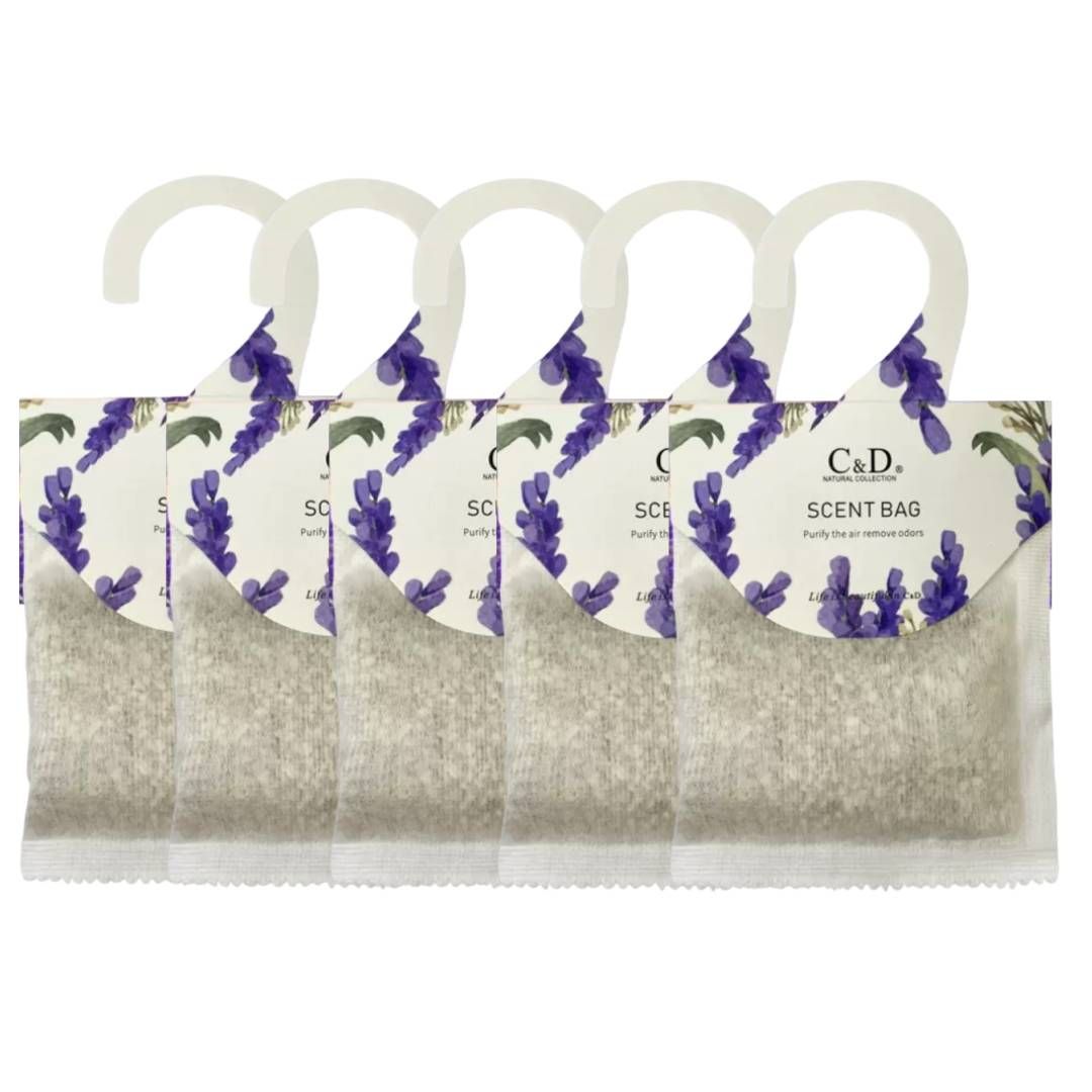 5 Packs Fragrance Sachets Long Lasting Lavender Scented for Drawer ...