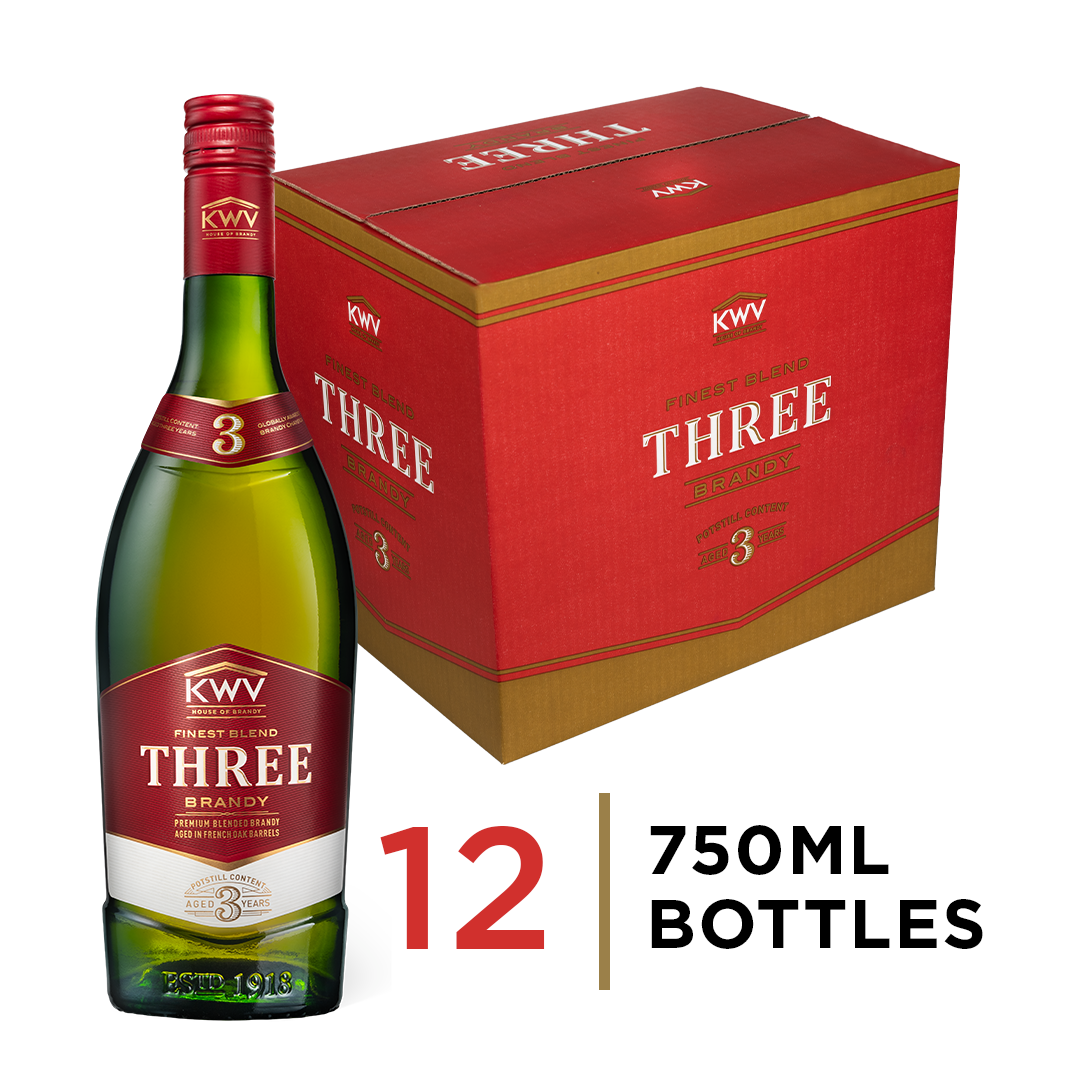 KWV - 3 Year Old Brandy - Case 12 x 750ml | Shop Today. Get it Tomorrow ...
