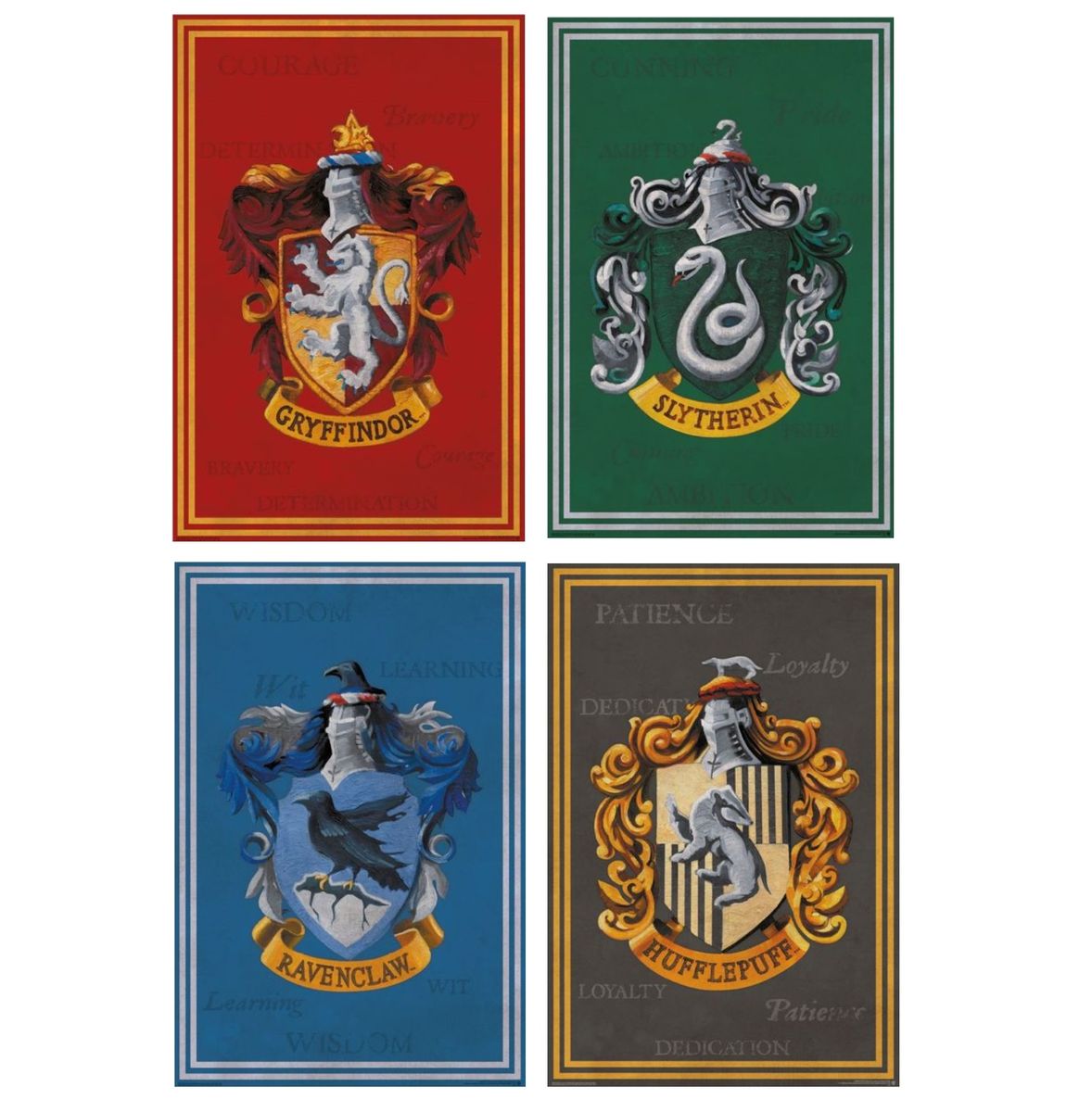 Harry Potter (Houses) Poster Pack Combo (Set of 4) | Shop Today. Get it ...