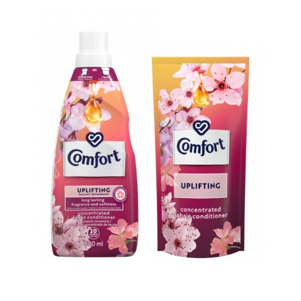 Comfort Concentrated Laundry Fabric Softener Uplifting 800ml & Refill ...