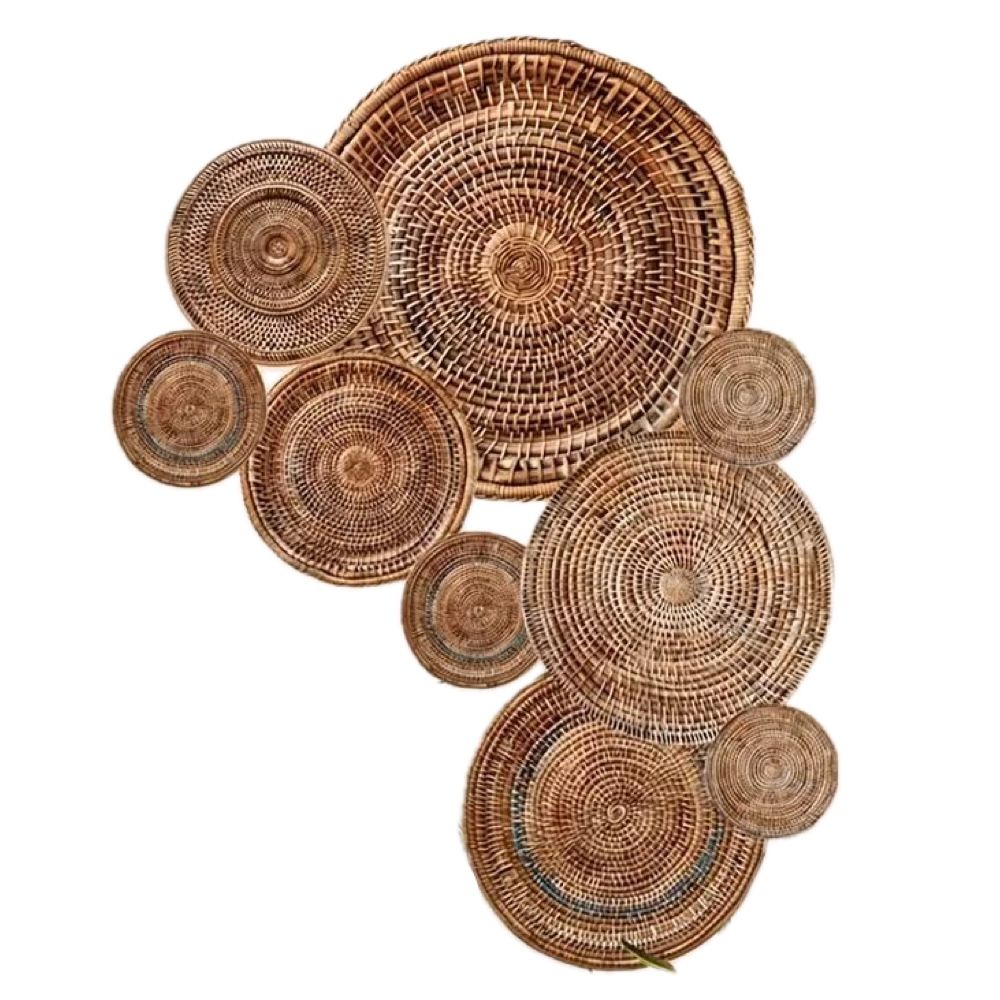 Decor PVC Rattan Round Wall Tile Sticker Set (65cm) | Shop Today. Get ...