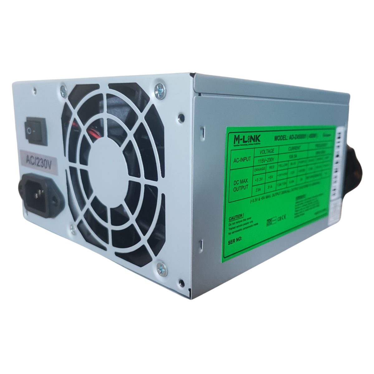 Matrix 450W Power Supply Unit with SATA, Molex, and 8-Pin CPU ...