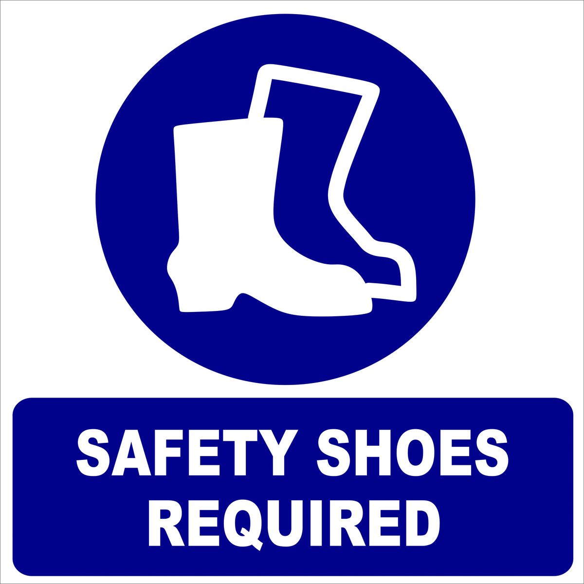 Warning Safety Shoes required sign 44x44cm-2 Pack | Shop Today. Get it ...