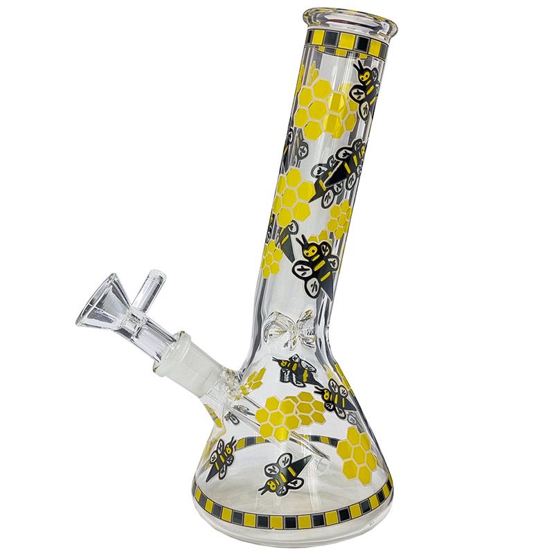 Glow-in-the-dark Bees glass beaker bong | Shop Today. Get it Tomorrow ...