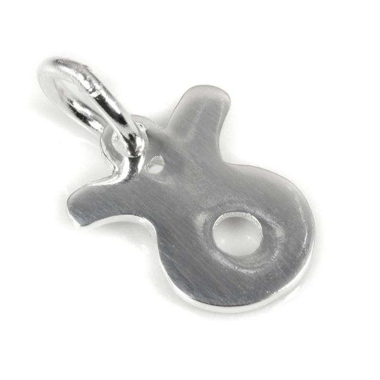 Small Sterling Silver 2D Taurus Symbol Charm | Shop Today. Get it ...