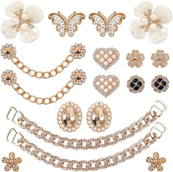 18 Pieces Bling Shoe Charms Bling Chain Shoes Accessories | Shop Today ...