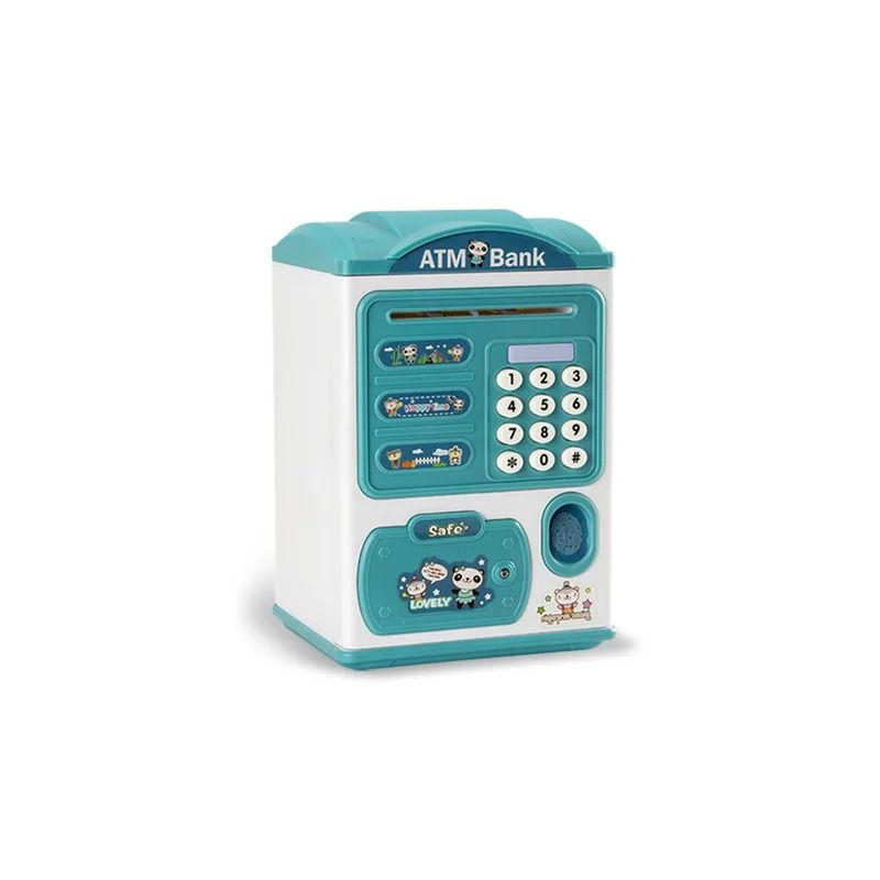 Kids Electronic ATM Bank (Fingerprint Password Lock Piggy Bank Plastic ...