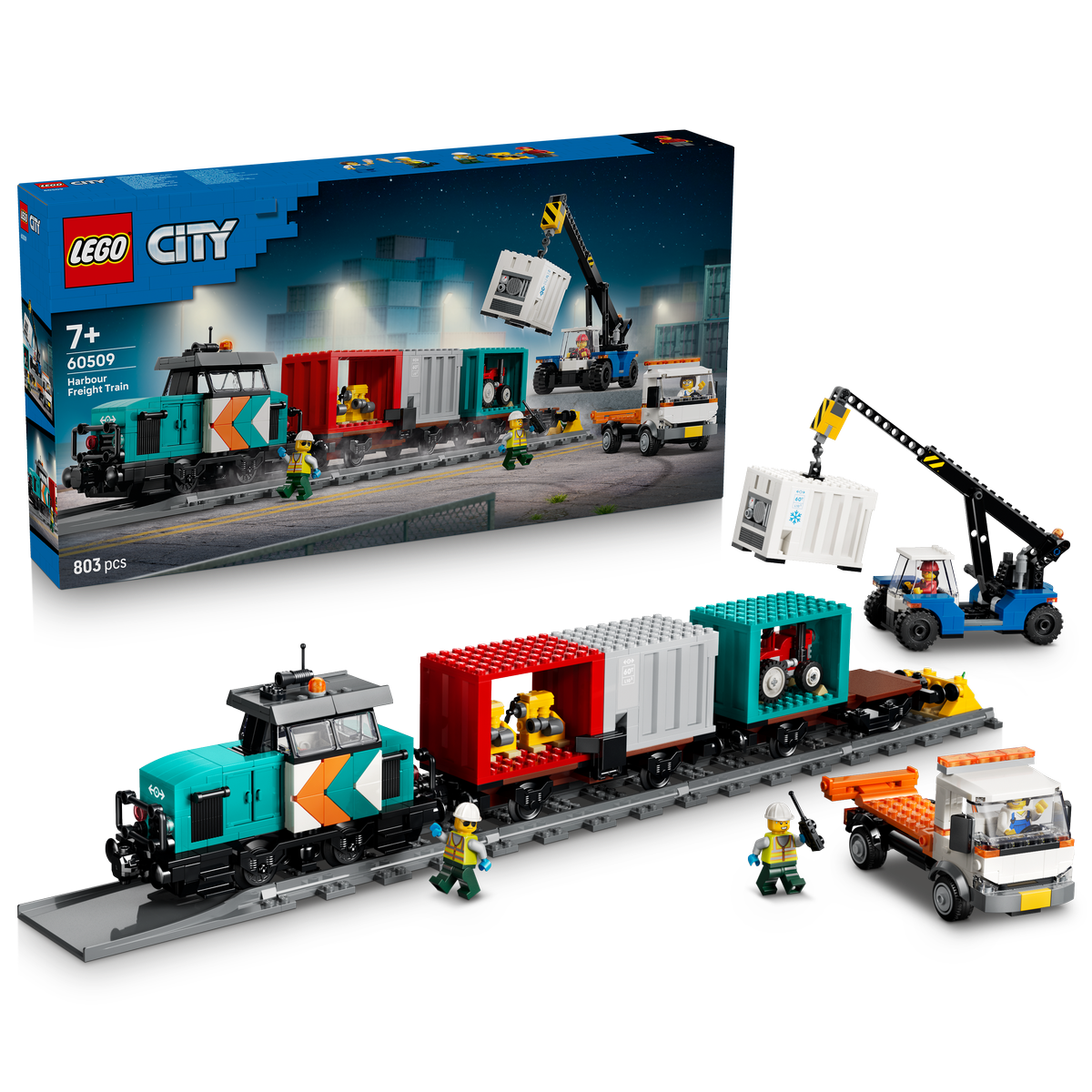 LEGO® City Harbour Freight Train with Crane & Truck - 60509 | Shop ...