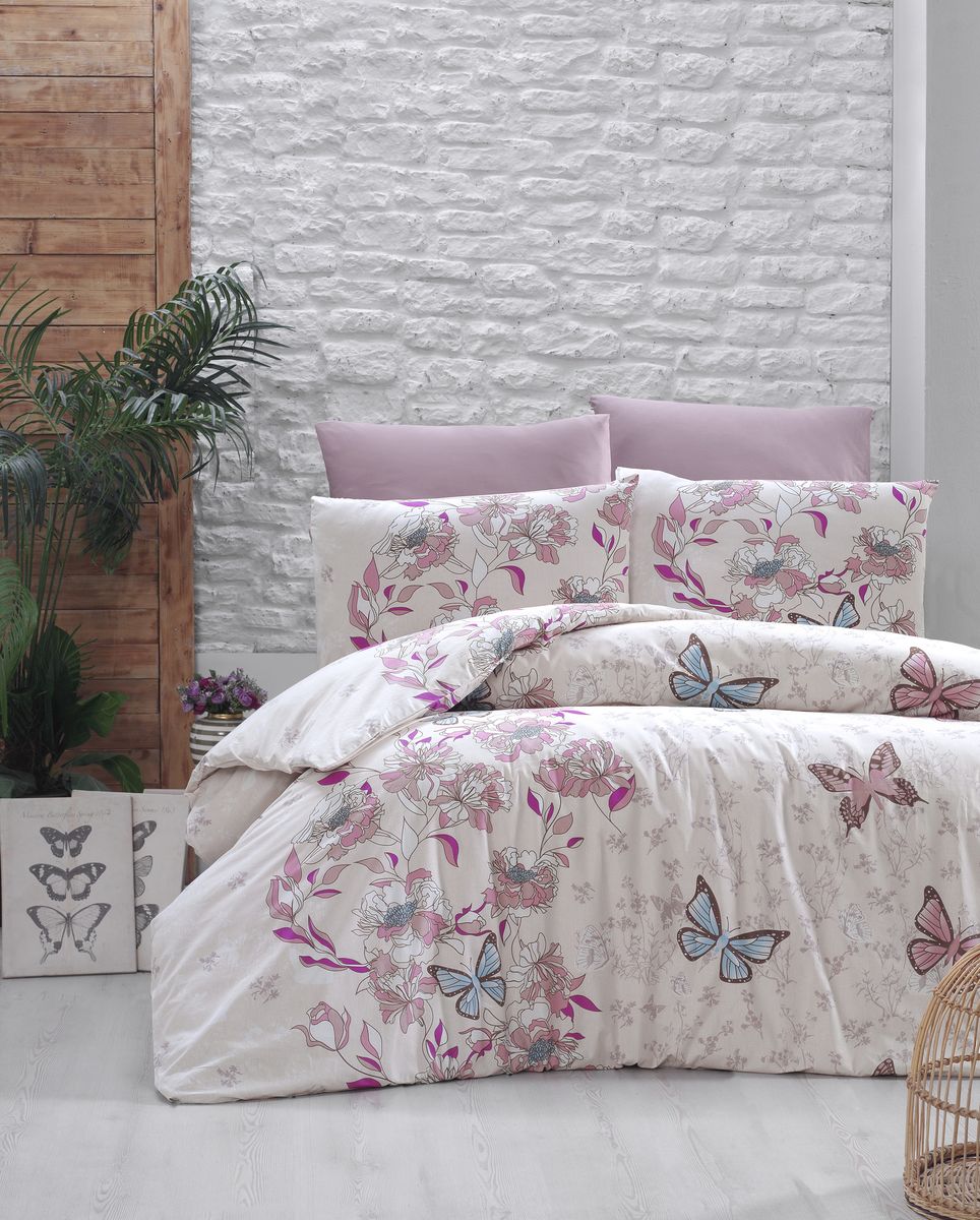 Cottonbox 6 Piece Duvet Set - Kelebek Powder | Shop Today. Get it ...