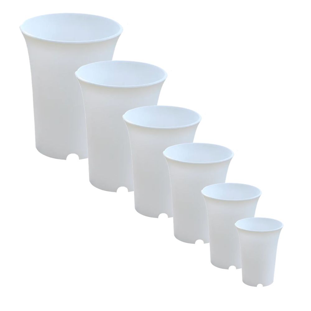 Garden Decor Modern Round High-Waisted Plastic Flower Pot Plants - Set ...