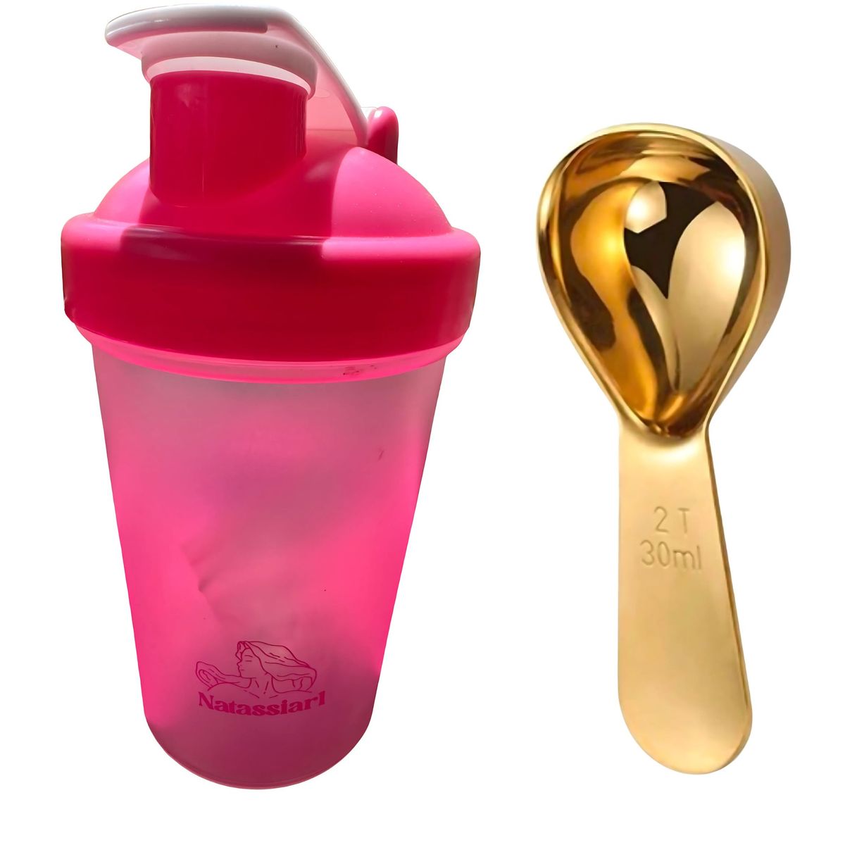 Natassiar1 Protein Shaker + Luxury Gold Scoop - 400ml | Shop Today. Get it Tomorrow! | takealot.com