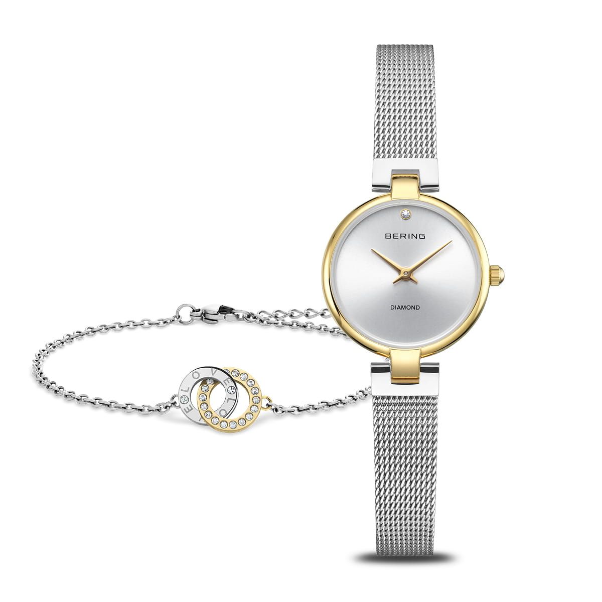 Bering Women Stainless Steel Leisure Formal Watch and Bracelet Set ...