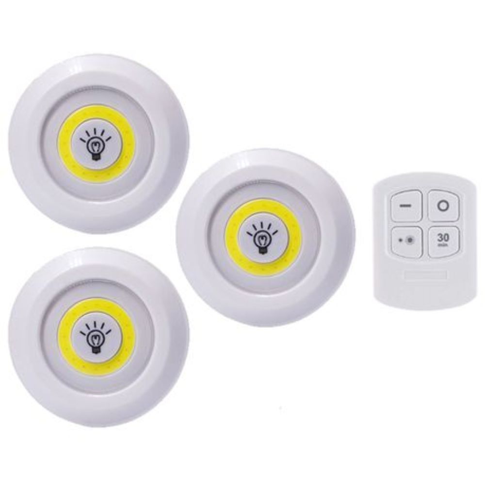 Touch Panel LED Light Set with Battery Operated Remote Control - 3PC ...