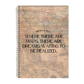 Note to Self Travelers A4 Notebook Pad Vintage Maps of the World Book ...