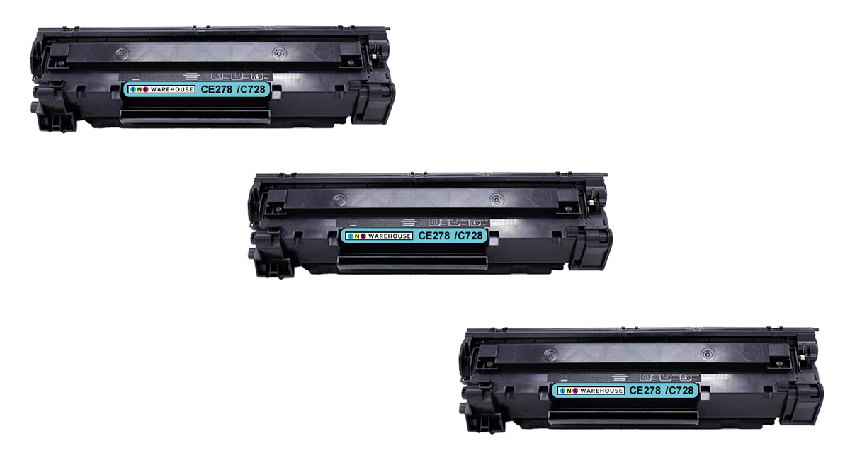 INKWAREHOUSE CARTRIDGE Compatible with HP CE278A /78A/278/278A (COMBOX3 ...