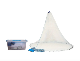 Casting Net Nylon With Lead Weight And A Container With A Handle | Shop ...