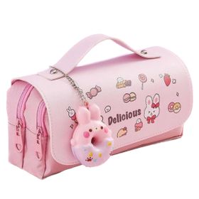 Cute Multi-functional Large Capacity Detachable Donut Design Pencil ...