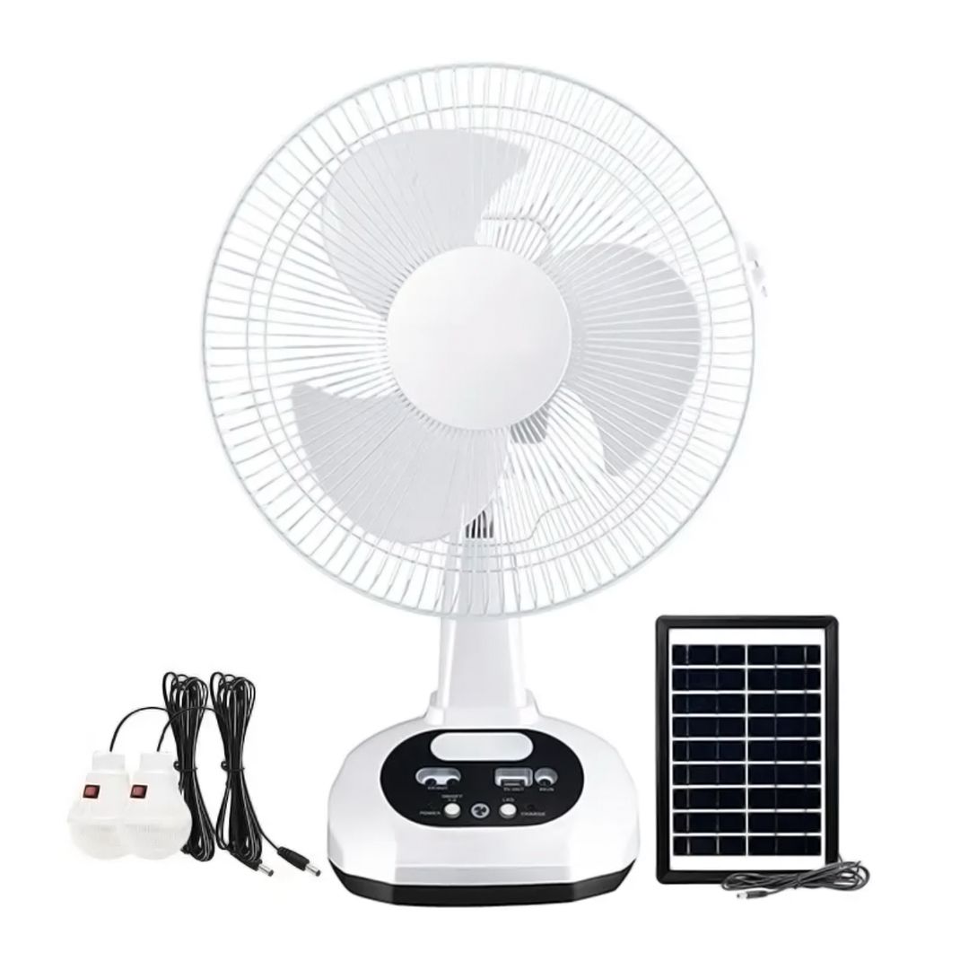 Home Links Battery Operated 12 Inch Solar Powered Electric Fan | Shop ...