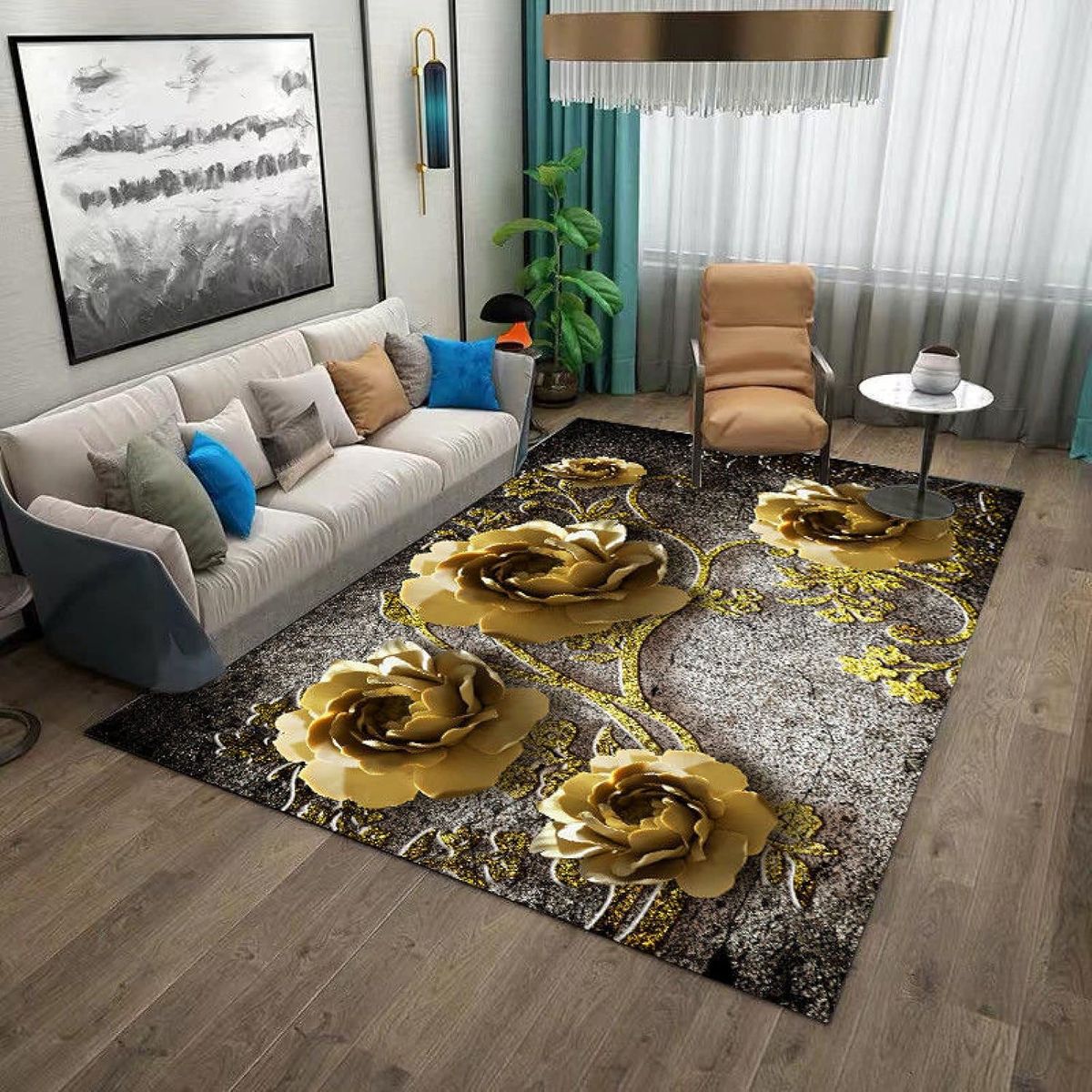 Ultra Soft Fluffy 3D Printed Non-Slip Rug | Shop Today. Get it Tomorrow ...