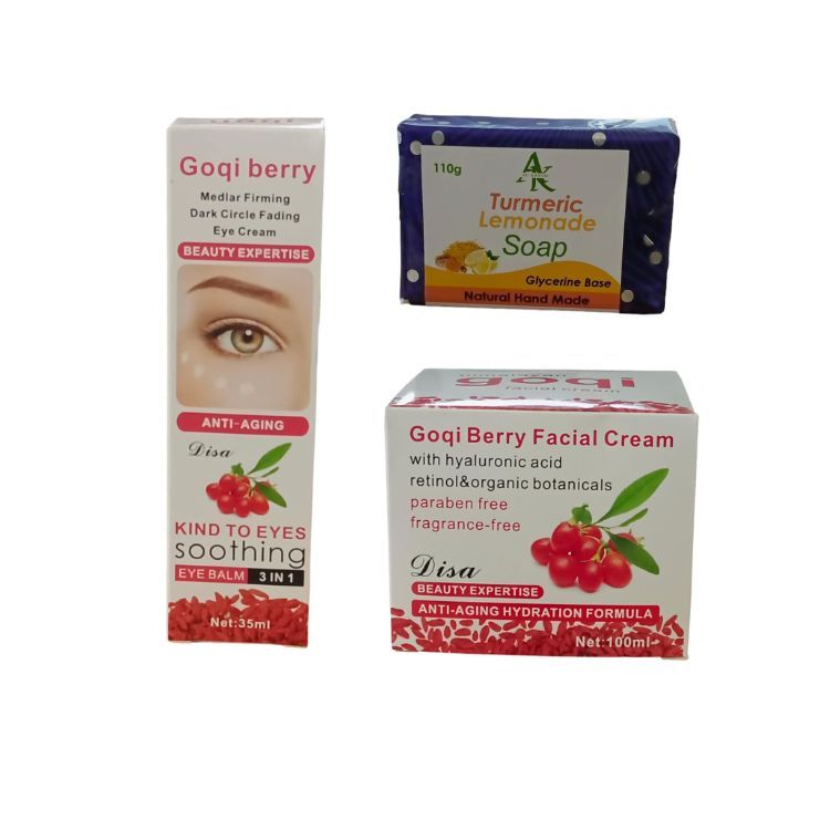 Goqi Berry Facial and Eye Cream with Alkaram Turmeric Soap Combo | Shop ...