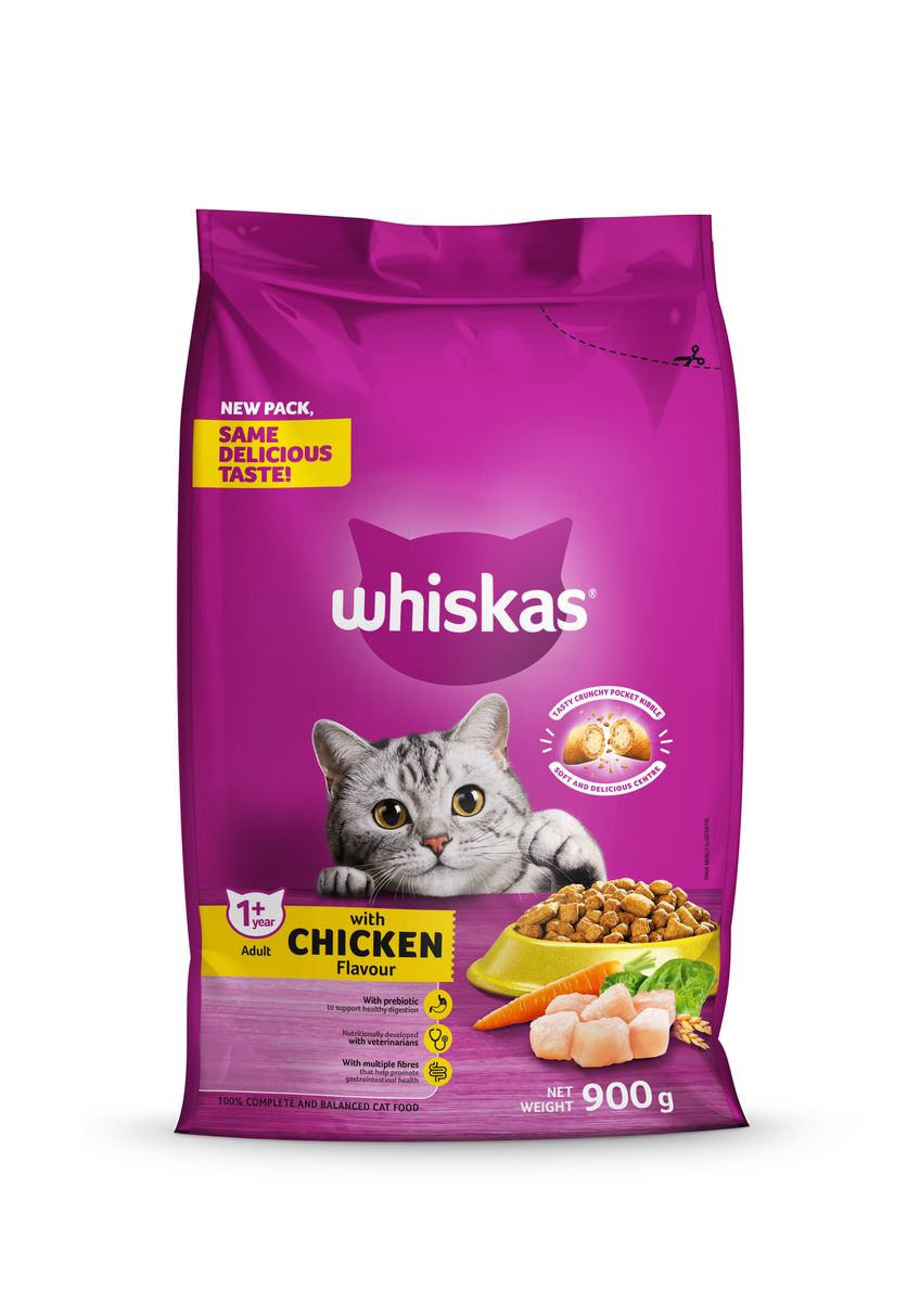 Whiskas Dry Adult Cat Food Chicken 900g | Shop Today. Get it Tomorrow ...