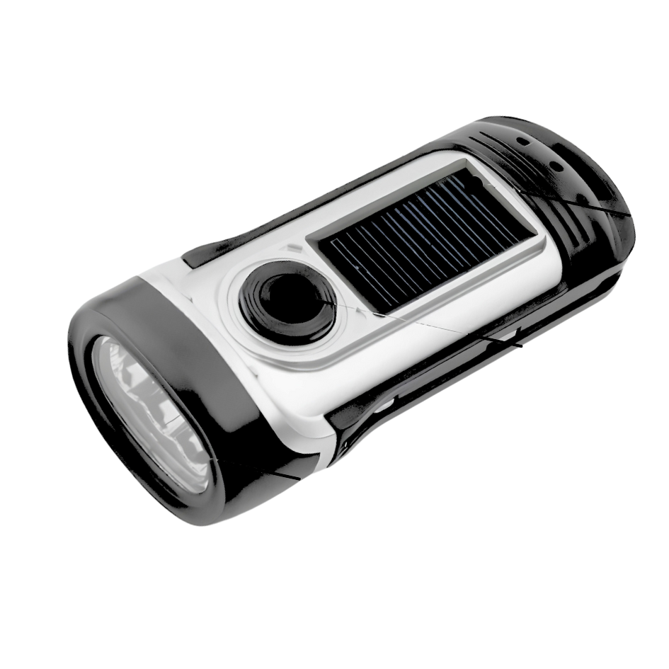 Arfast - Solar and Hand Cranking Powered Emergency Flashlight Torch ...