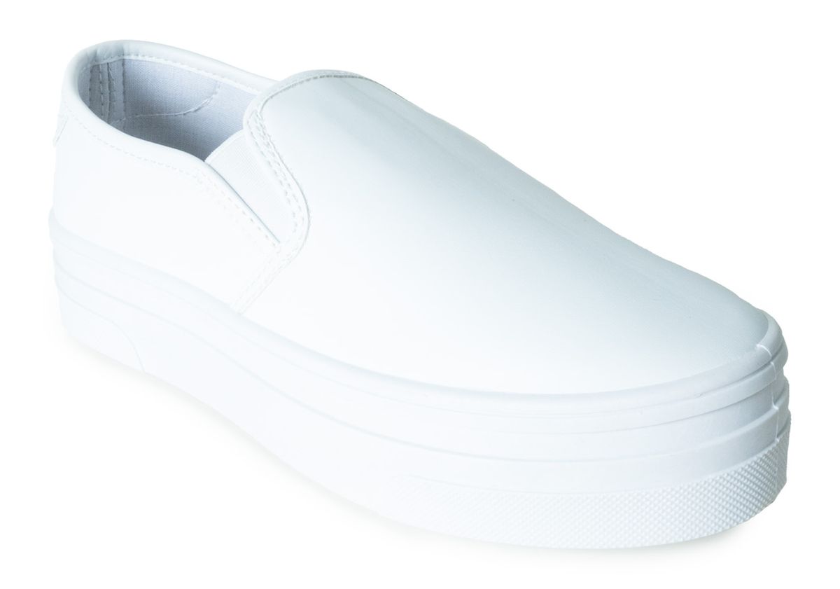 Soviet Ladies Blaire PU Platform Slip On - White Mono | Shop Today. Get ...