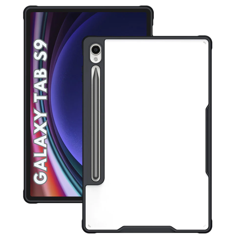 TRON Transparent Back Cover with Bumper for Samsung Galaxy Tab S9 ...