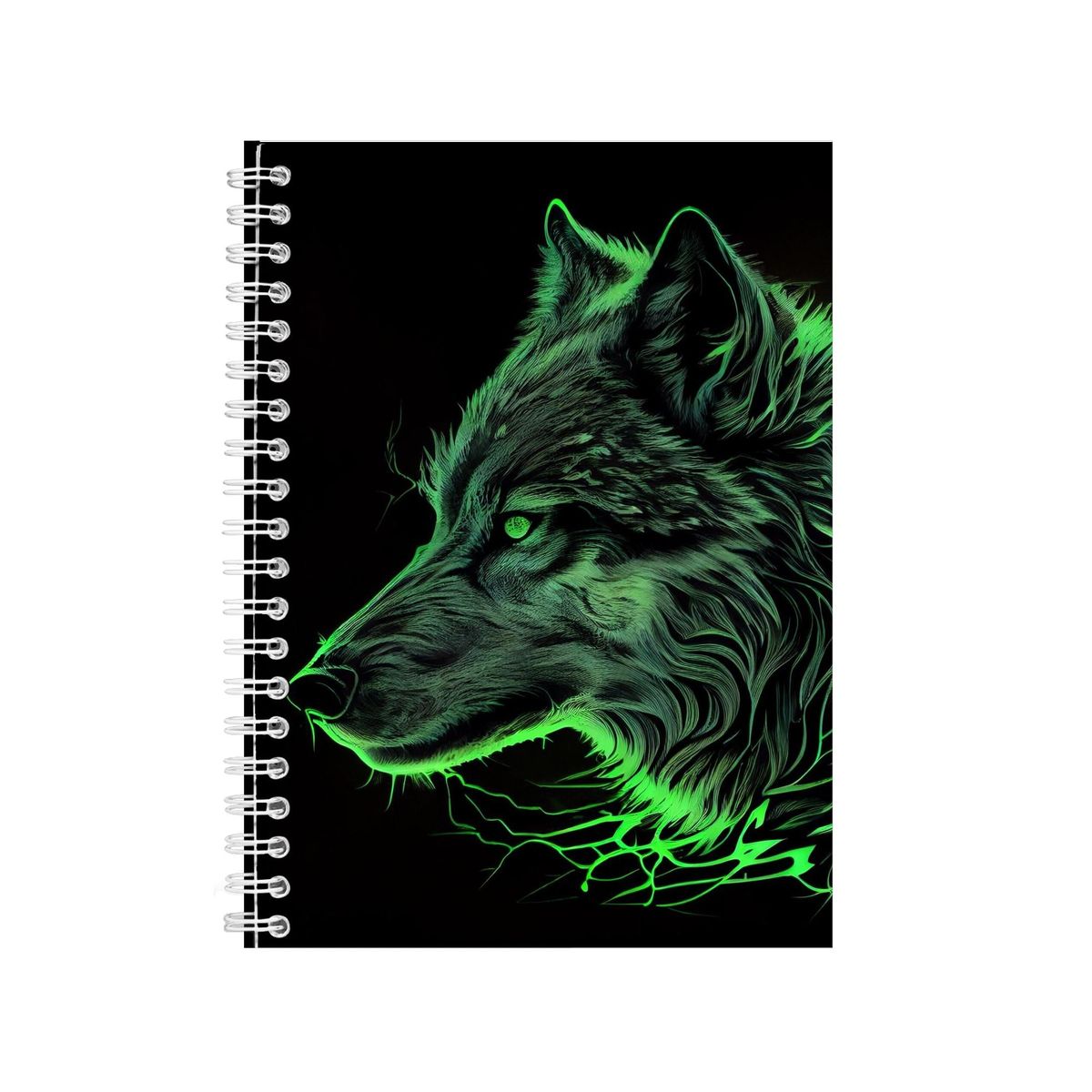 Glowing Neon Wolf Notebook Gift Idea Notepad Pad 73 | Shop Today. Get ...